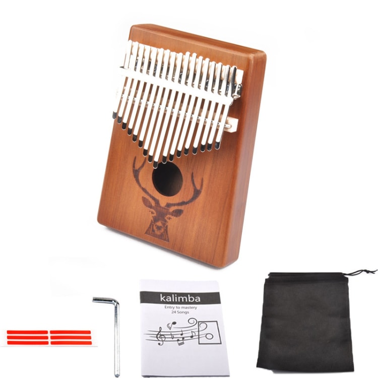17-Tone Deer Head Kalimba Thumb Piano for Beginners (Retro Kit ...